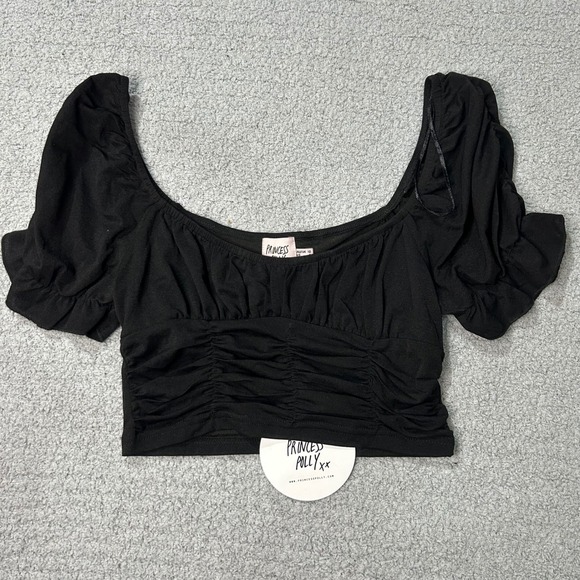 Princess Polly | Tops | Princess Polly Nichola Top Crop Ruched Puff ...